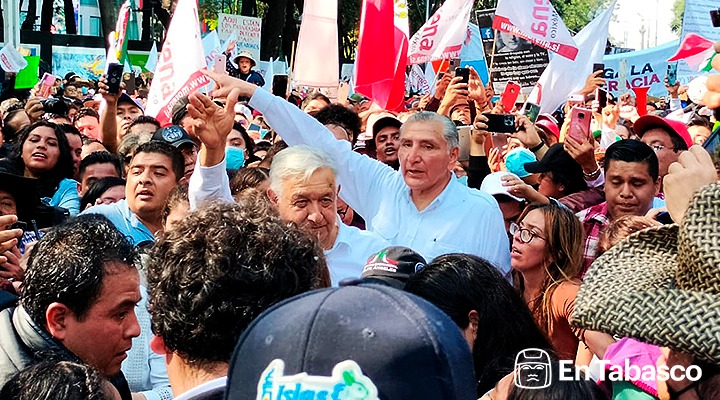 Adán Augusto Acompaña A Amlo En La Marcha Del Pueblo